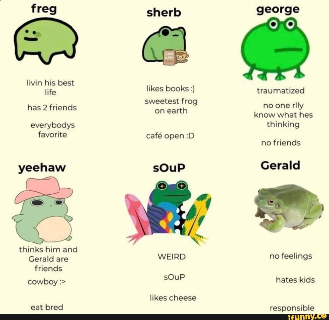 Freg livin his best life has 2 friends everybodys favorite yeehaw GP ...