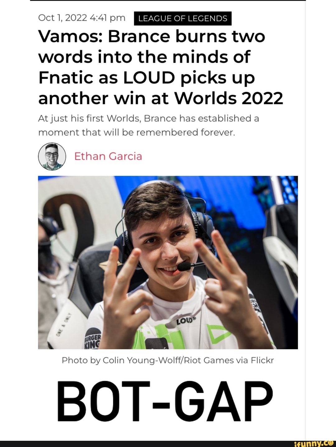 Oct 1, 2022 441 pm Vamos: Brance burns two words into the minds of ...