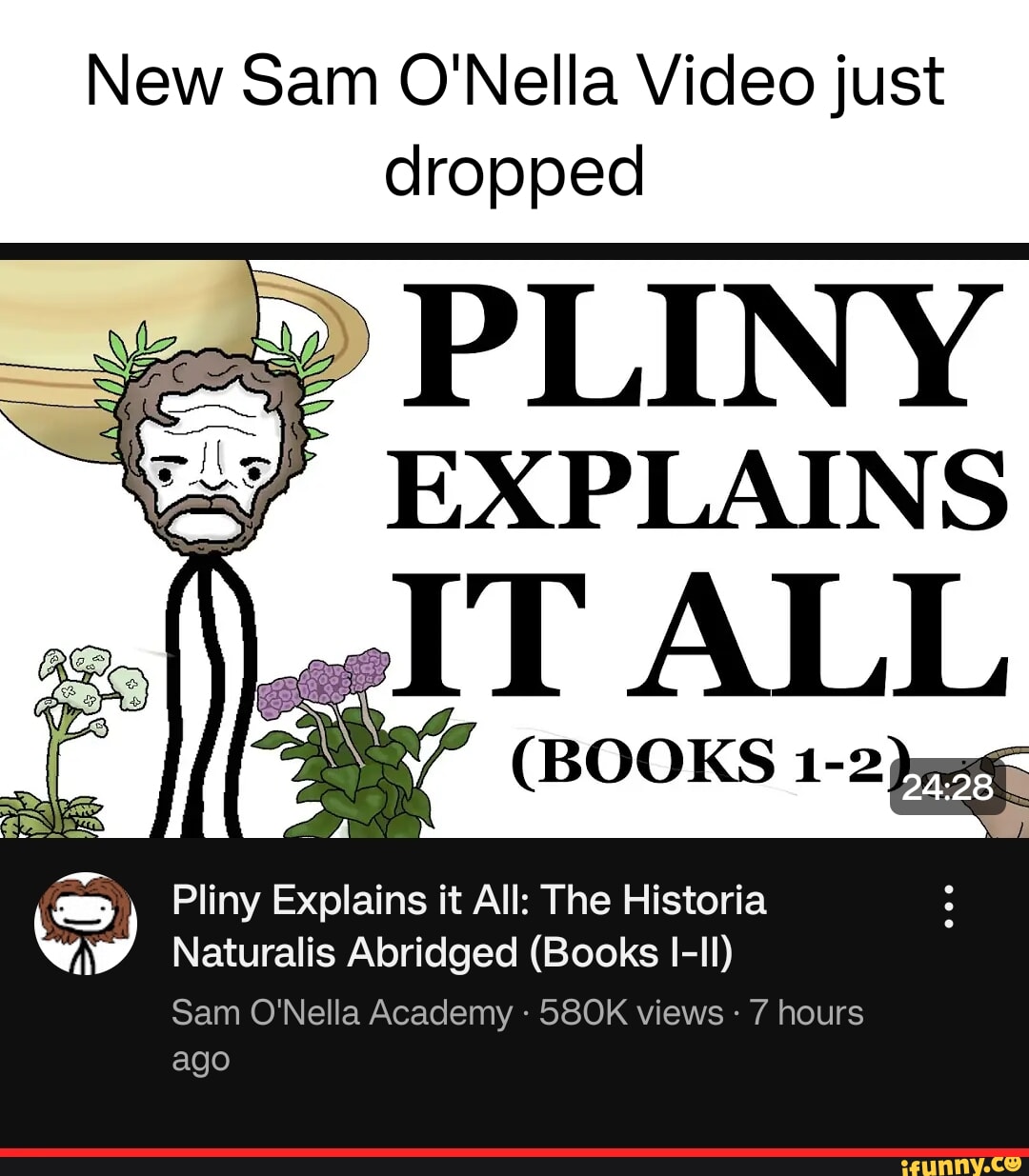New Sam O'Nella Video just dropped (BOOKS Pliny Explains it All: The ...