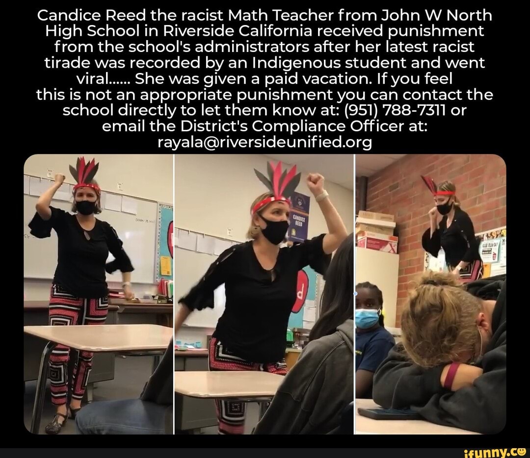 Candice Reed the racist Math Teacher from John W North High School in ...