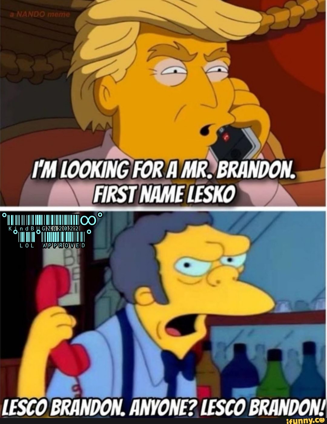 SS I'M LOOKING FOR A MR. BRANDON. FIRST NAME LESKO LESCO BRANDON ...