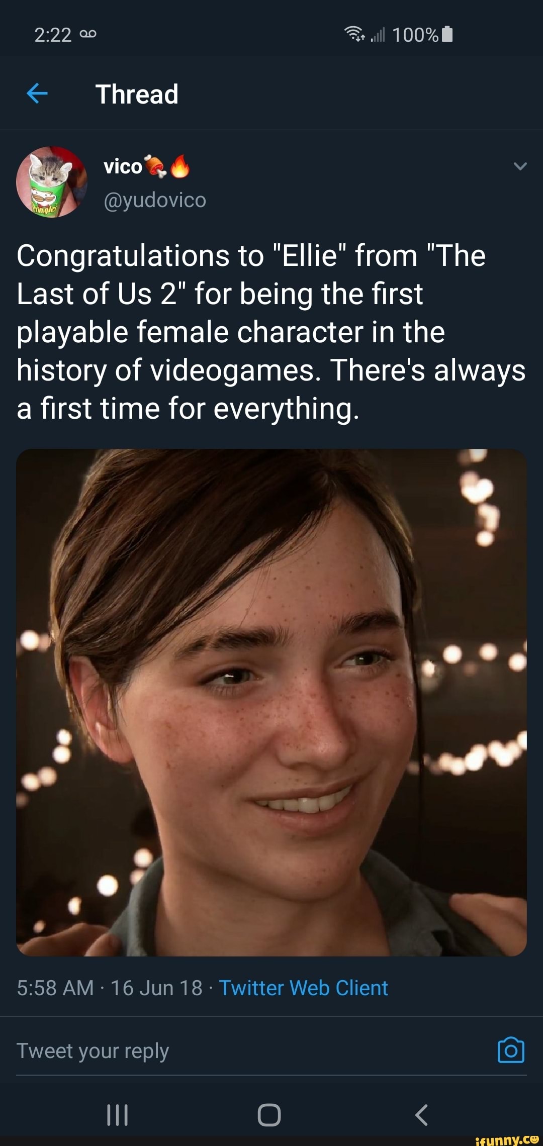 Congratulations to "Ellie" from "The Last of Us 2" for being the first ...