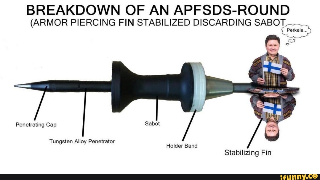 BREAKDOWN OF AN APFSDS-ROUND (ARMOR PIERCING FIN STABILIZED DISCARDING ...