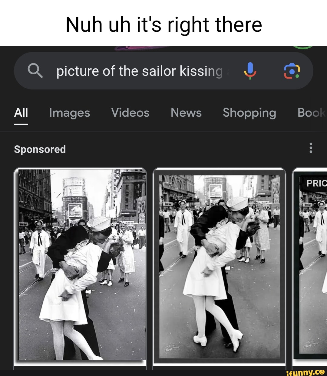 Nuh uh it's right there e sailor kissing picture of th Boo Shopping ...