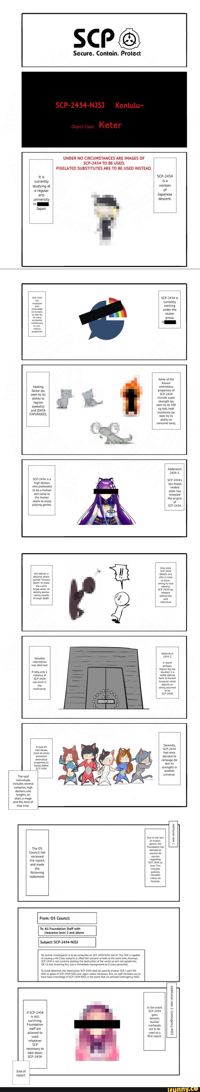 SCP Secure. Contain. Protect SCP 2434 Kenlulu- UNDER NO CIRCUMSTANCES ...