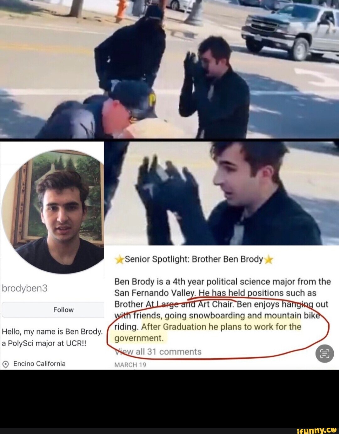 Senior Spotlight: Brother Ben Brody Ben Brody is a year political ...