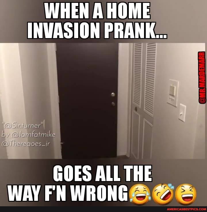 Put some ice on it 😂😂😂😂 - WHEN A HOME INVASION PRANK... GOES ALL THE ...