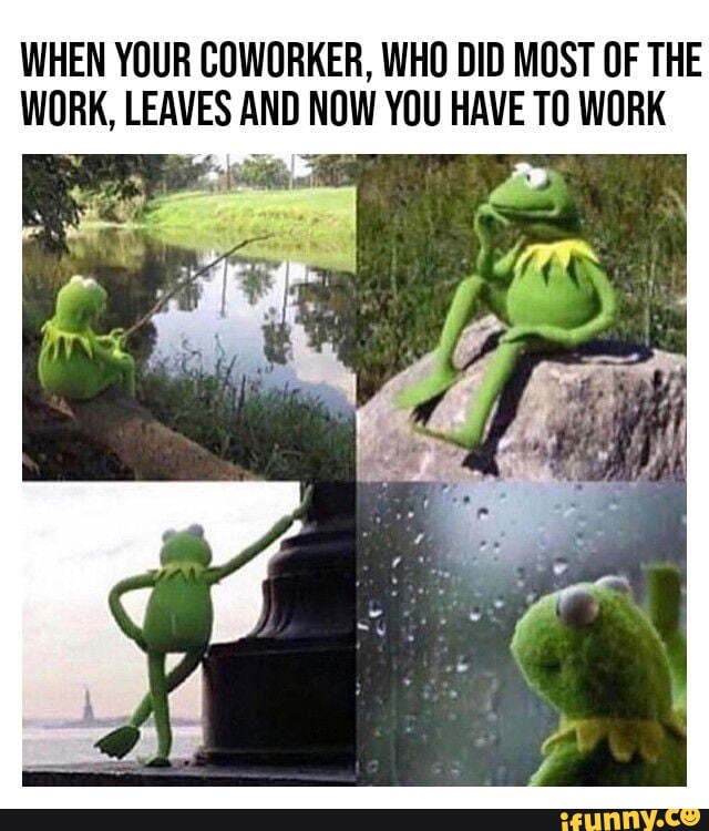WHEN YOUR COWORKER, WHO DID MOST OF THE WORK, LEAVES AND NOW YOU HAVE ...