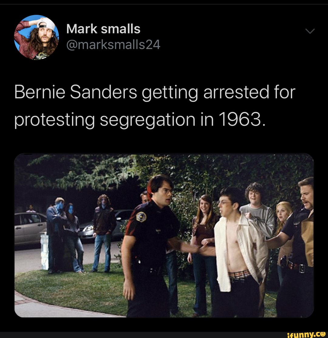 Bernie Sanders getting arrested for protesting segregation in 1963 ...