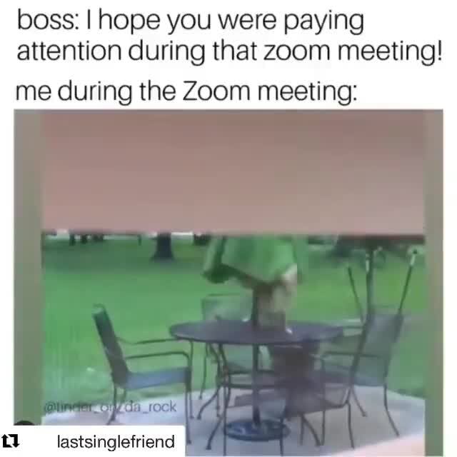 Boss: I hope you were paying attention during that Zoom meeting! me ...