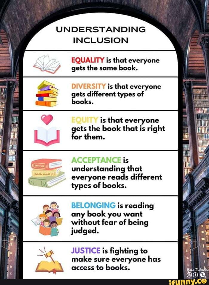 UNDERSTANDING INCLUSION =QUALITY is that everyone gets the same book ...
