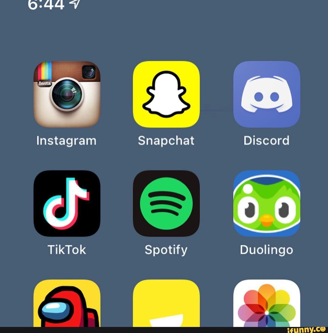 Instagram Snapchat TikTok Spotify Duolingo Discord - iFunny