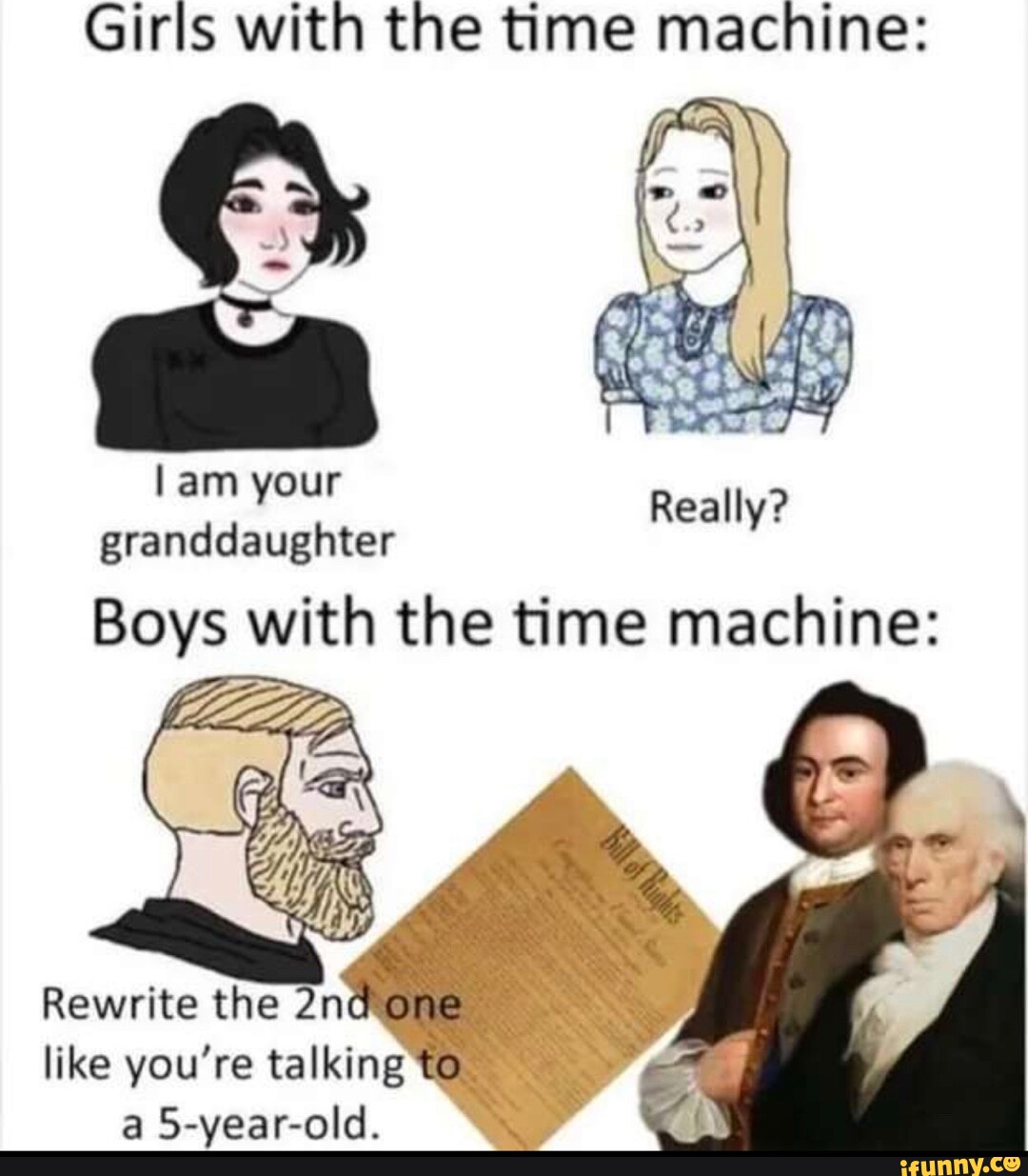 Girls with the time machine: I am your granddaughter Boys with the time ...