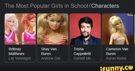 The Most Popular Girls in School/ Characters Brittnay Shay Van Trisha ...
