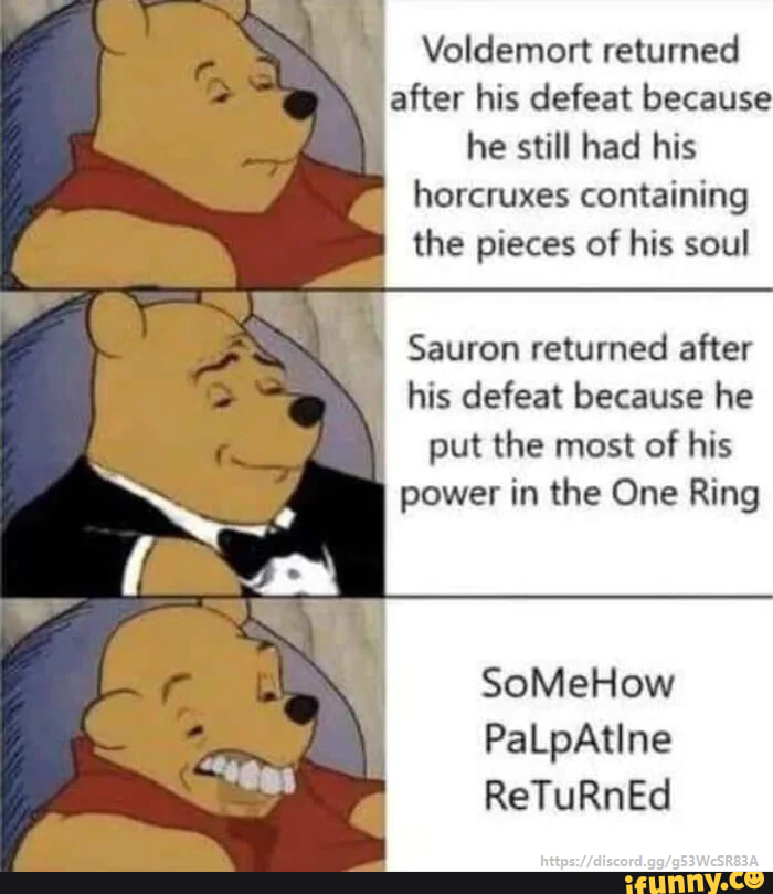 Voldemort returned after his defeat because he still had his horcruxes ...