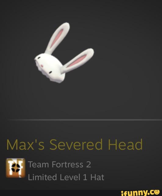 Max's Severed Head Team Fortress 2 Limited Level 1 Hat - iFunny