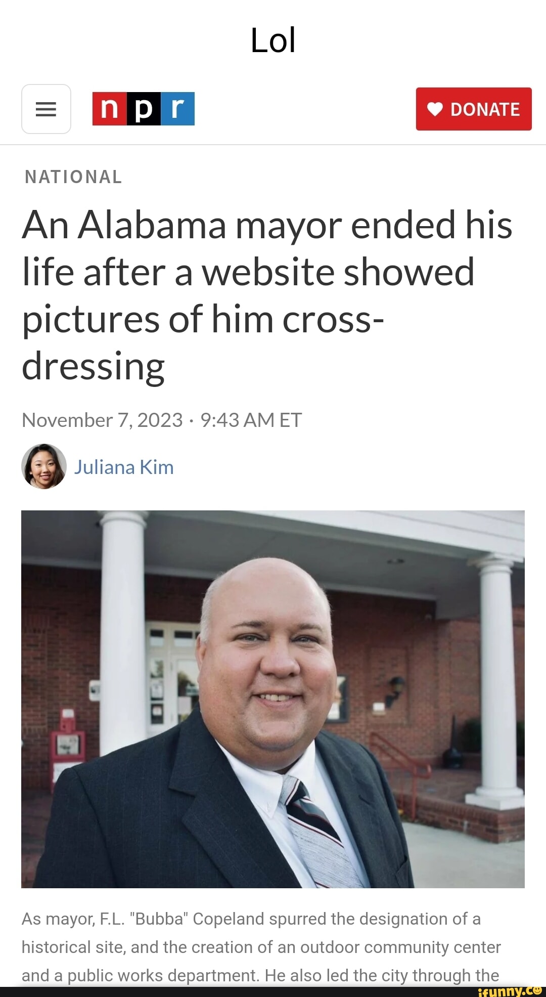Ie) NATIONAL An Alabama mayor ended his life after a website showed ...