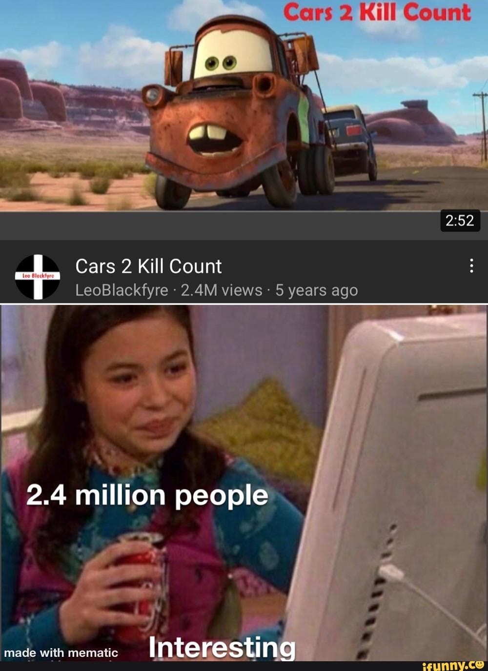 Cars 2 Kill Count Cars 2 Kill Count LeoBlackfyre 2.4M views 5 years ago ...