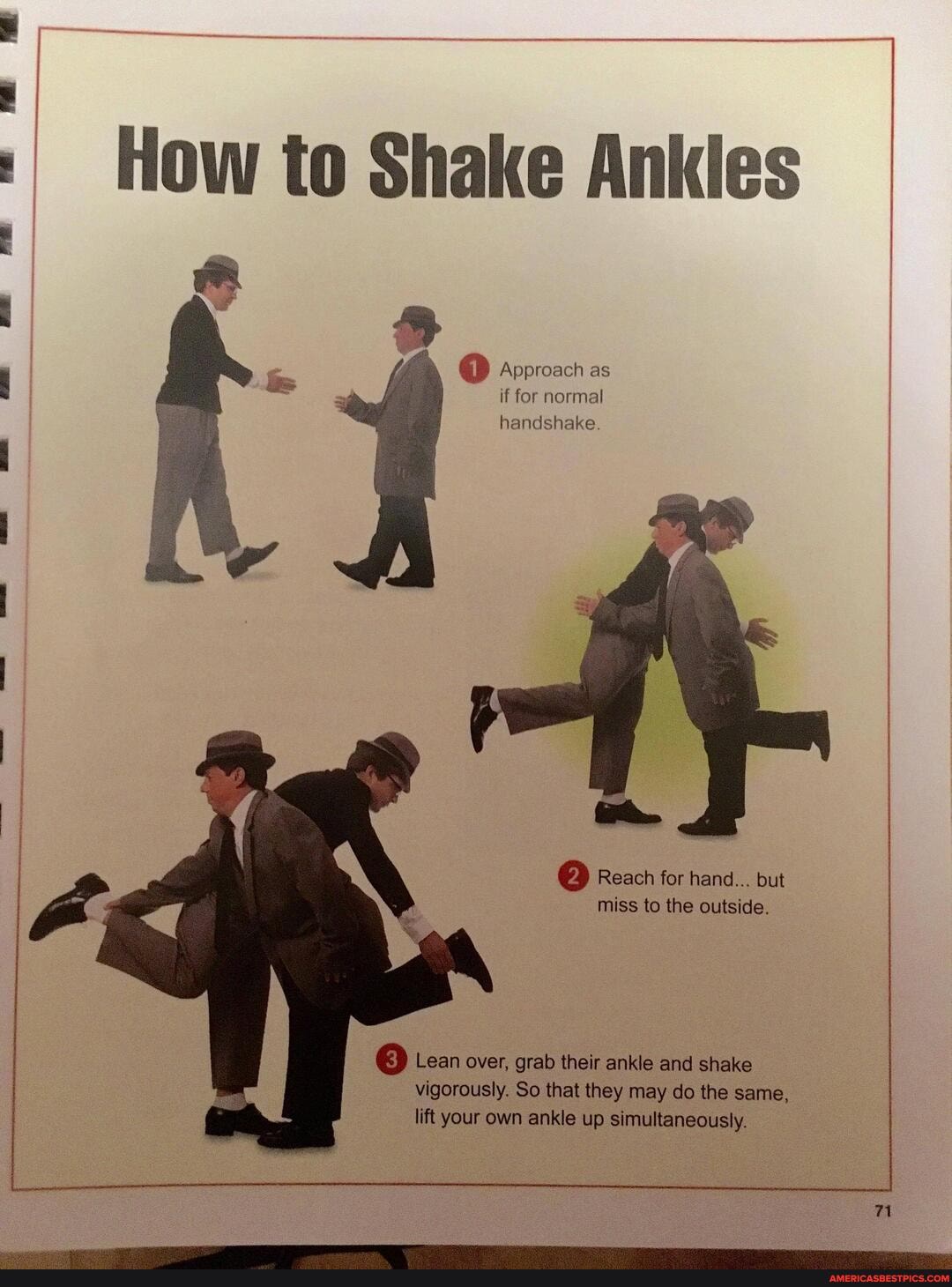 How to Shake Ankles Approach as if for normal handshake Reach for hand ...