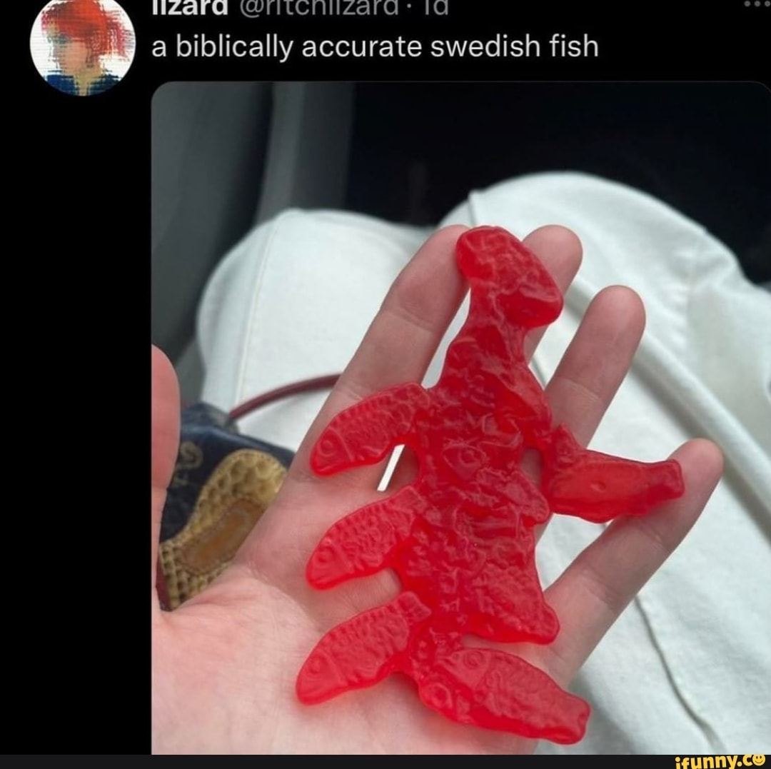 Gi a biblically accurate swedish fish - iFunny