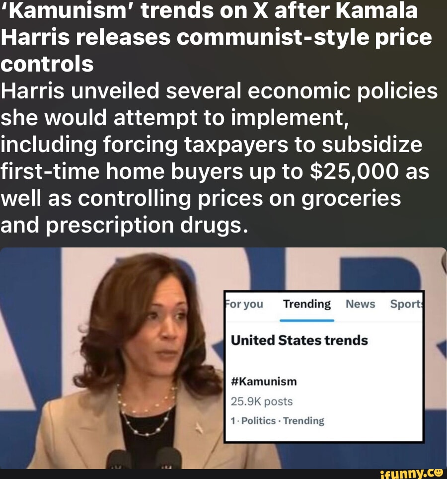 'Kamunism' trends on X after Kamala Harris releases communist-style ...