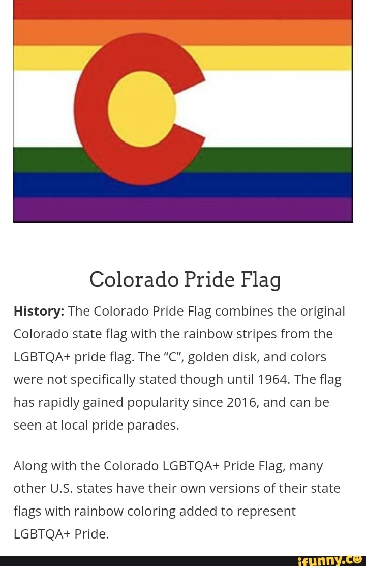 Colorado Pride Flag History: The Colorado Pride Flag combines the ...