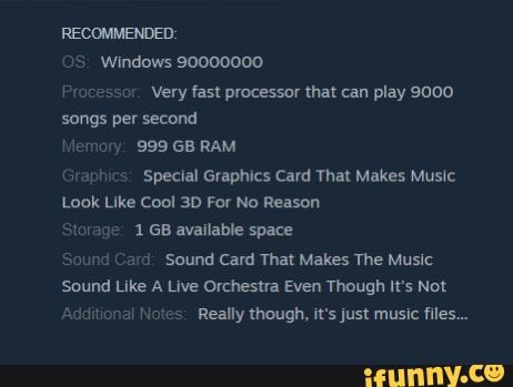 RECOMMENDED: Windows 90000000 Processor Very fast processor that can ...