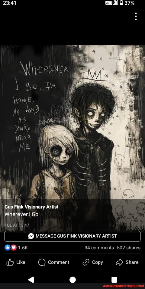 37% Gus Fink Visionary Artist WhereverI Go "TUE AT MESSAGE GUS FINK ...