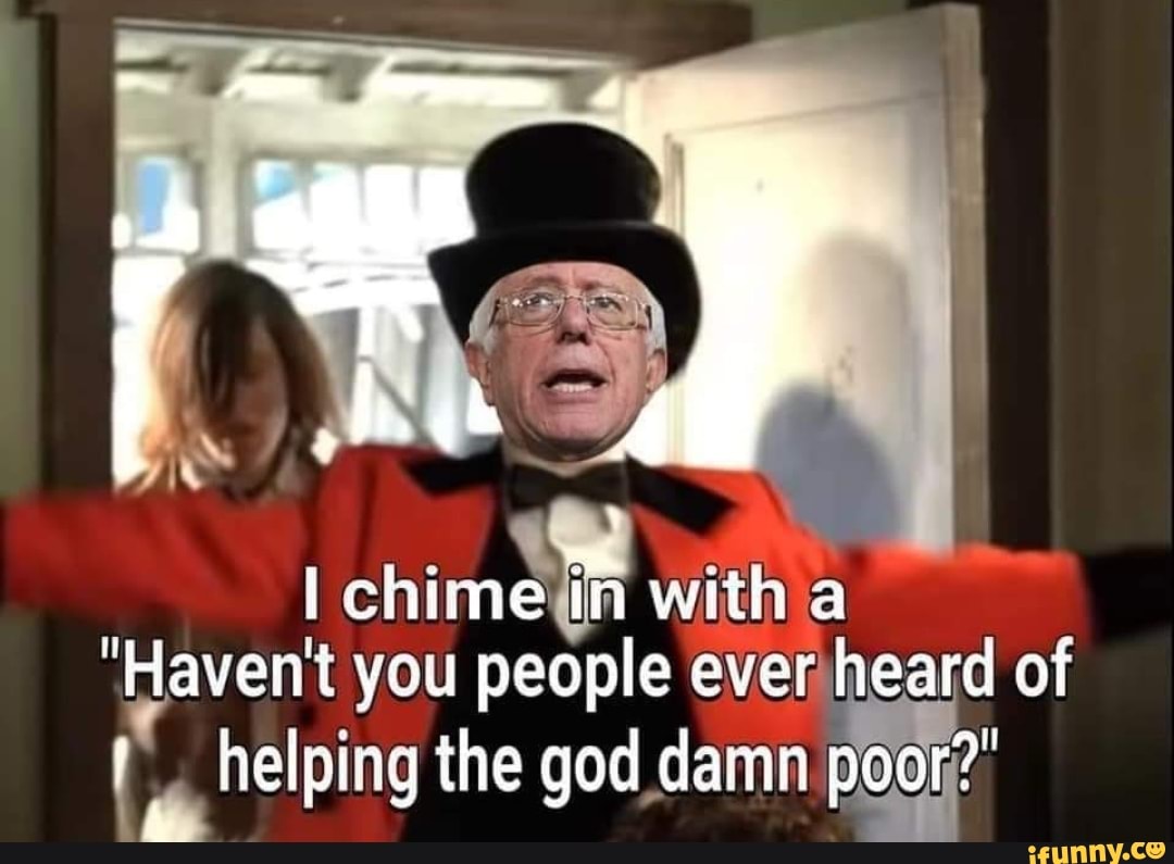 F qb chime in with a "Haven't you people ever heard of helping the god ...