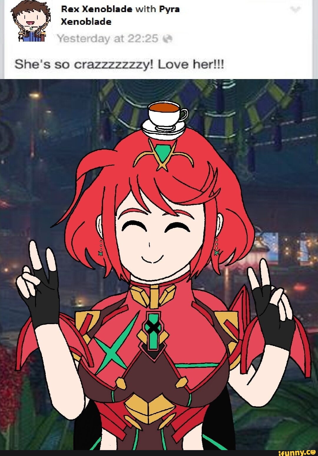 Rex Xenoblade with Pyra Xenoblade She's so crazzzzzzzy! Love her ...