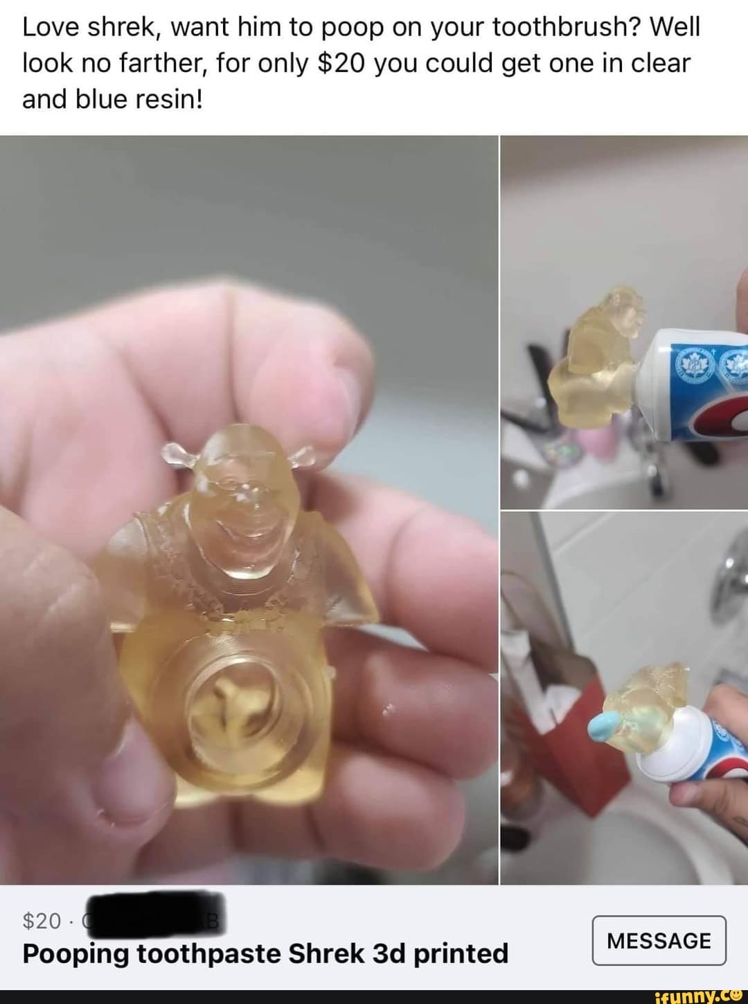 Love shrek, want him to poop on your toothbrush? Well look no farther ...