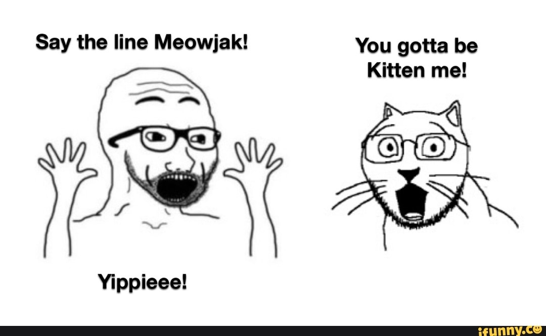 Say the line Meowjak! You gotta be Kitten me! Yippieee! - iFunny
