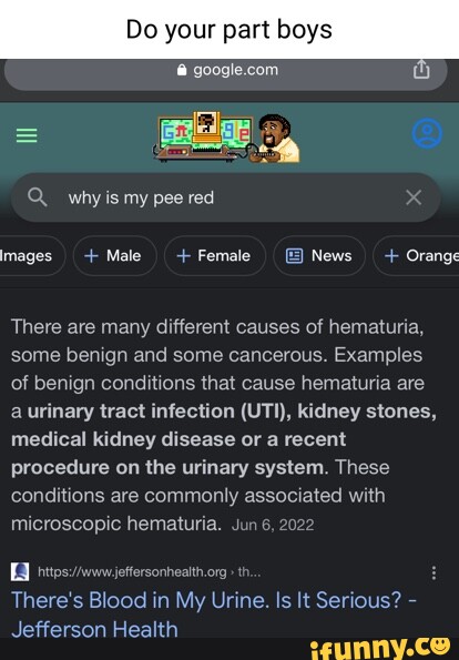 Hematuria memes. Best Collection of funny Hematuria pictures on iFunny
