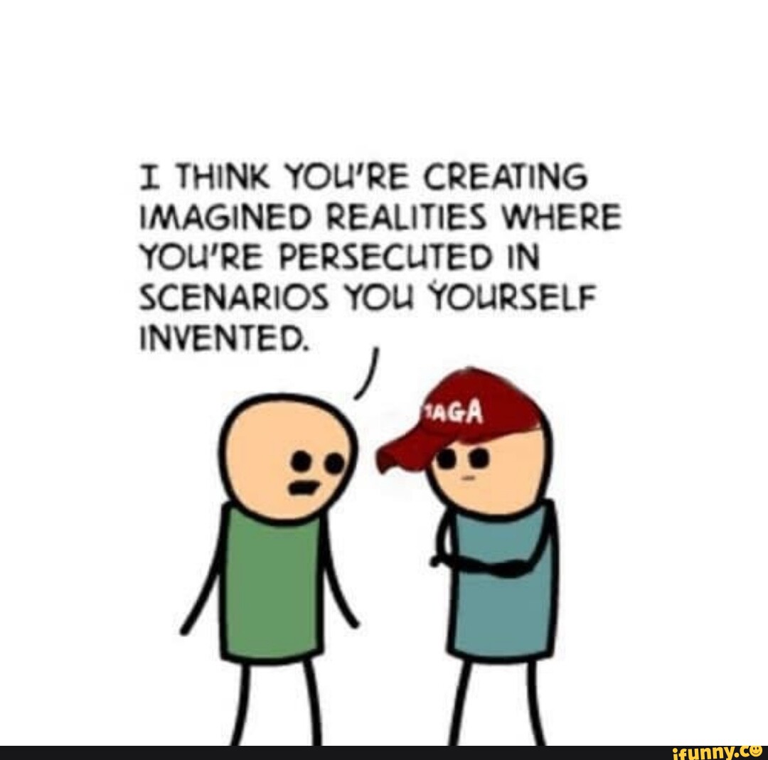 I THINK YOU'RE CREATING IMAGINED REALITIES WHERE YOU'RE PERSECUTED IN ...