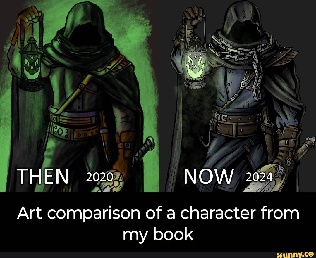 THEN 2020 NOW? 2024 Art comparison of a character from my book - iFunny