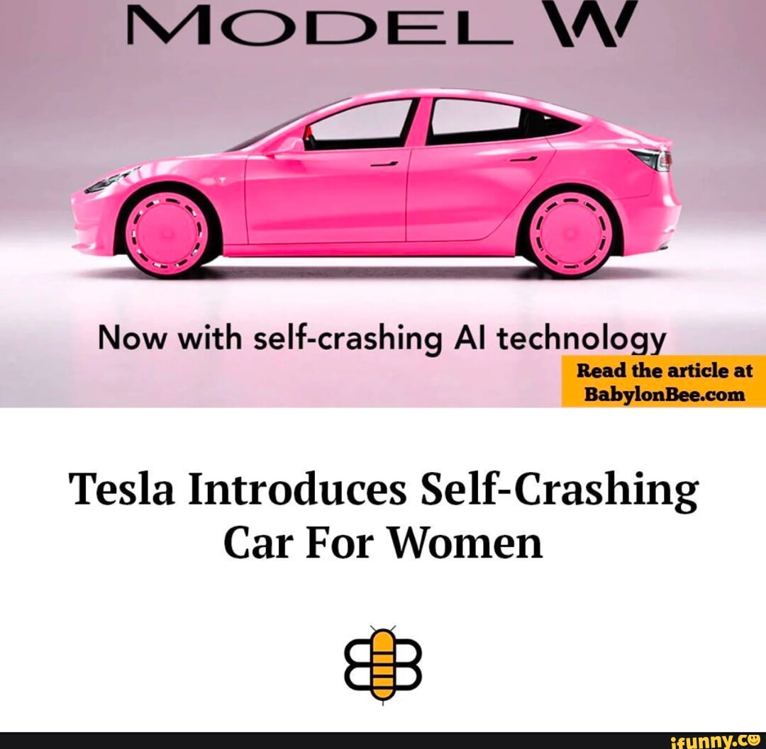 MODEL Now with self-crashing Al technology thelanticlerat Tesla ...