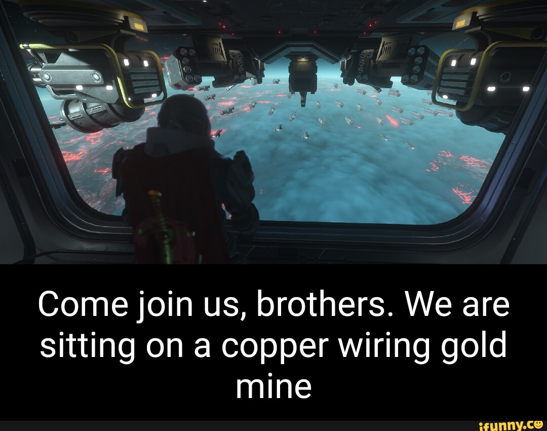 Come join us, brothers. We are sitting on a copper wiring gold mine ...