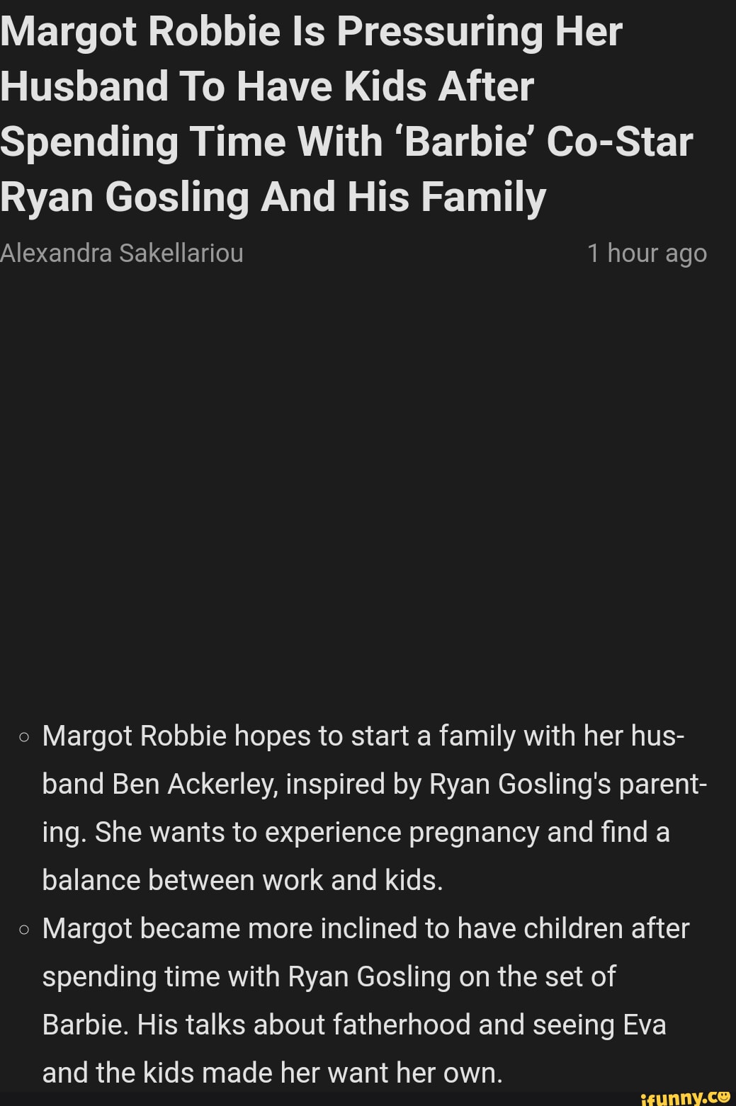 Margot Robbie Is Pressuring Her Husband To Have Kids After Spending ...