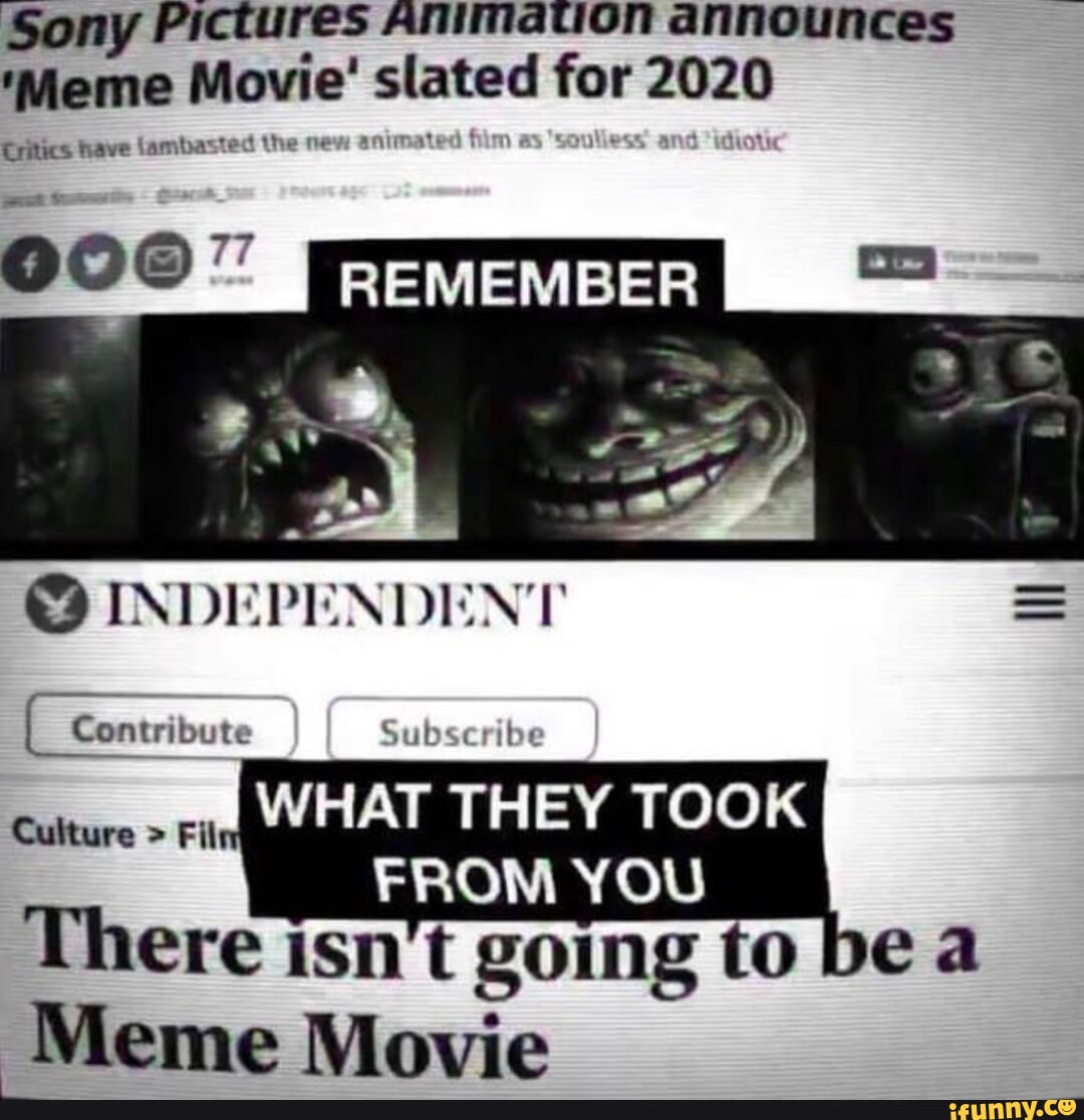 Sony Pictures Animauon announces 'Meme Movie' slated for 2020 REMEMBER ...