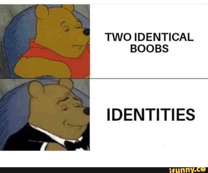 TWO IDENTICAL BOOBS IDENTITIES - iFunny