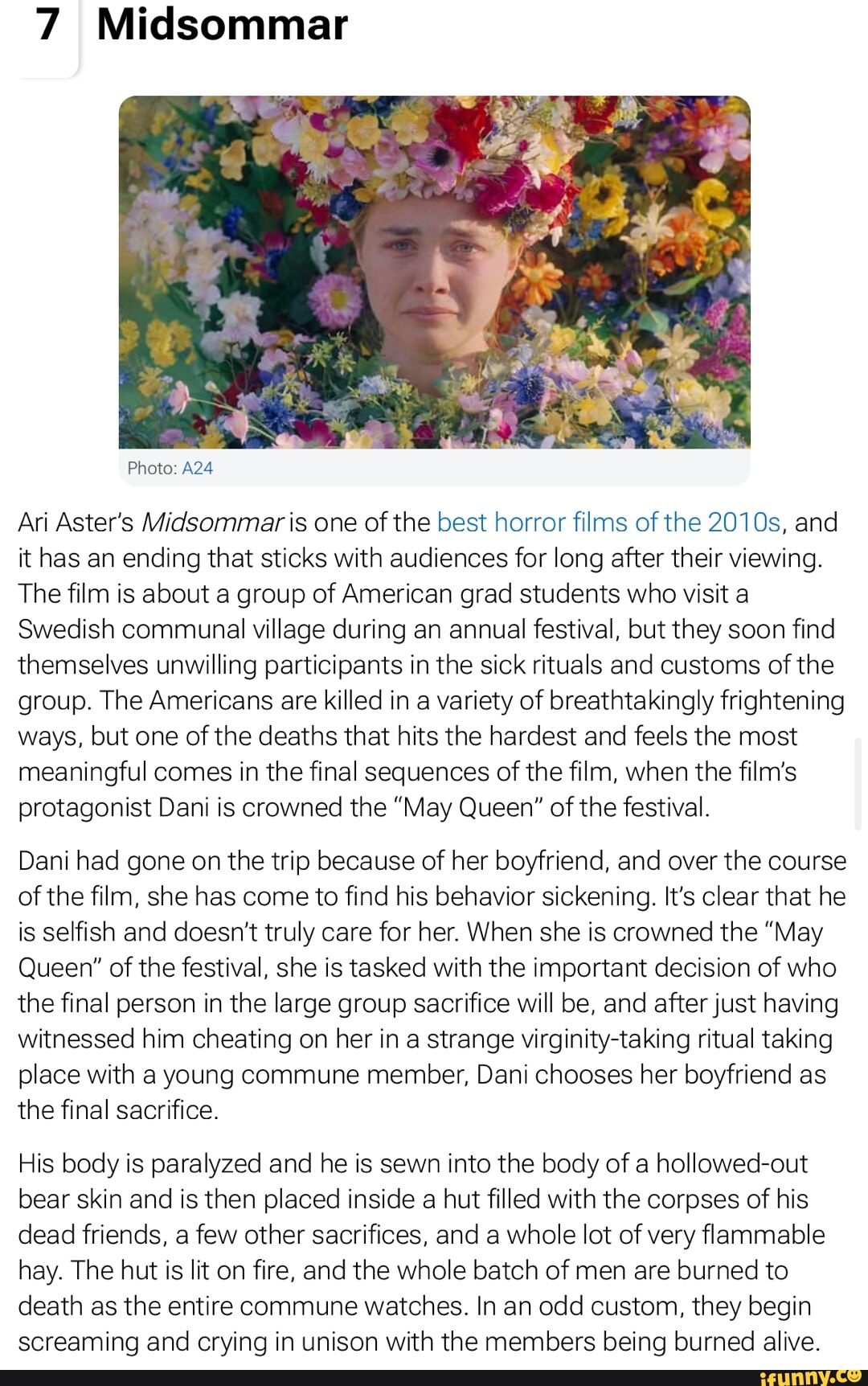 7 Midsommar Photo Ari Aster's Midsommar is one of the best horror films ...