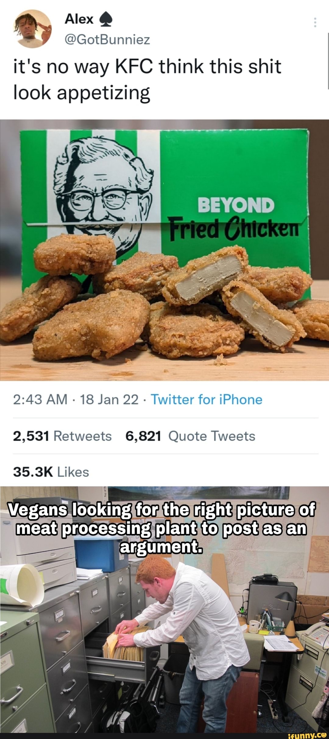 Alex @GotBunniez it's no way KFC think this shit look appetizing AM ...