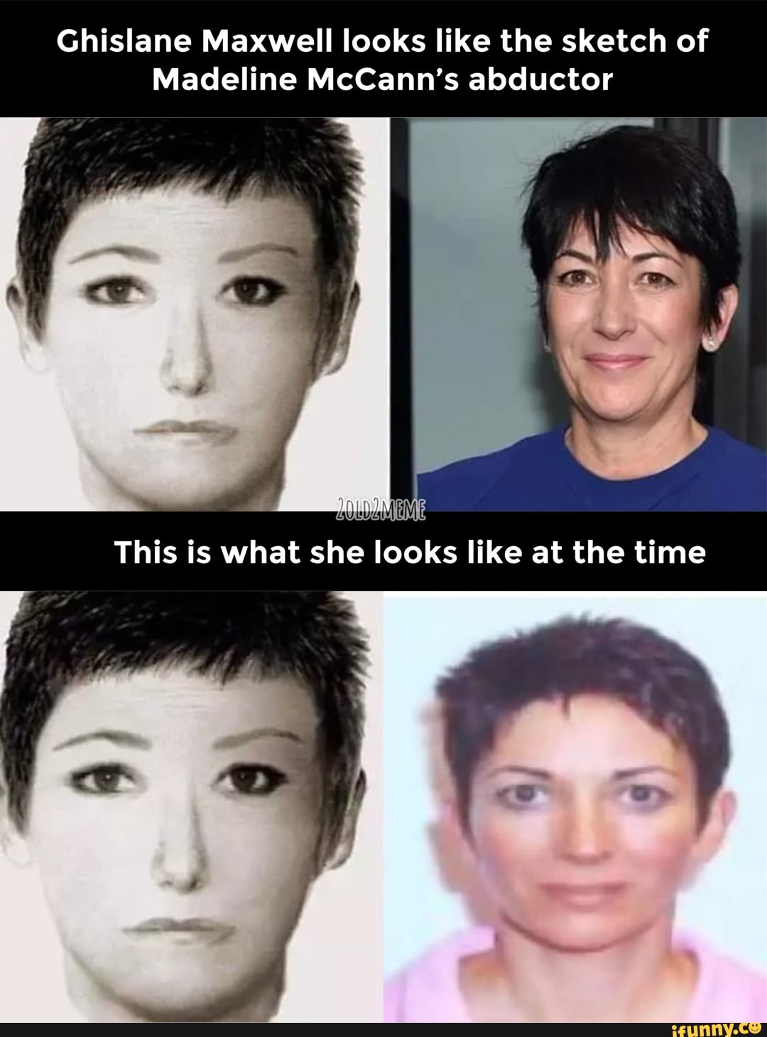 Ghislane Maxwell looks like the sketch of Madeline McCann's abductor ...