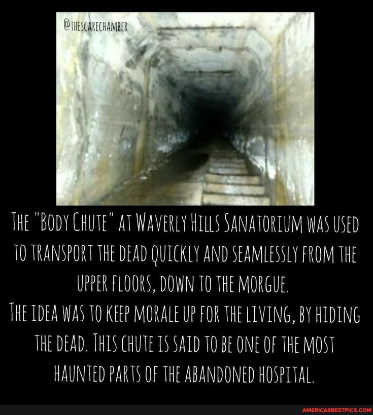 THE "BODY CHUTE" AT WAVE HILLS SANATORIUM WAS USED TO TRANSPORT THE ...
