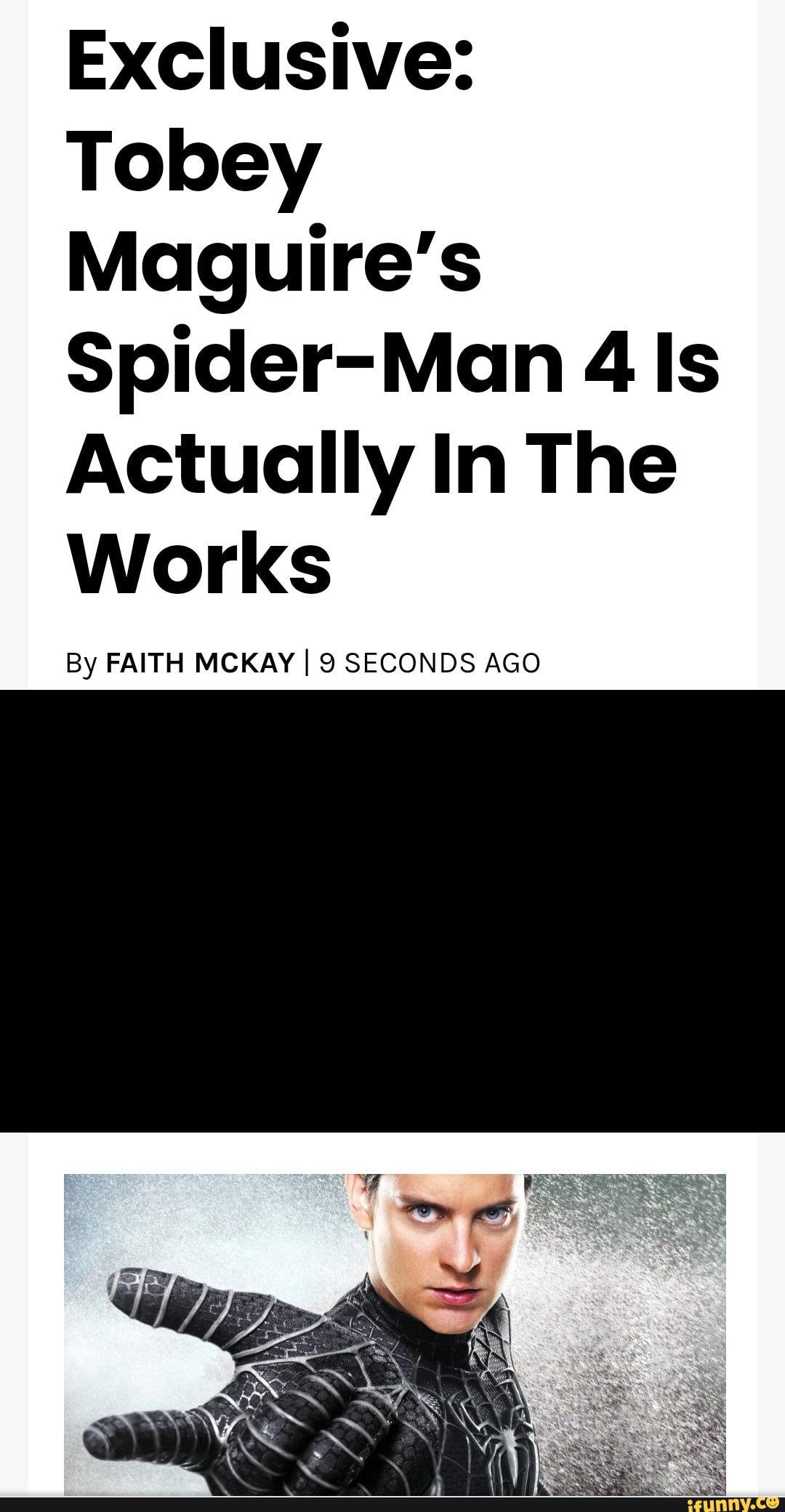 Exclusive: Tobey Maguire's Spider-Man 4 Is Actually In The Works By ...