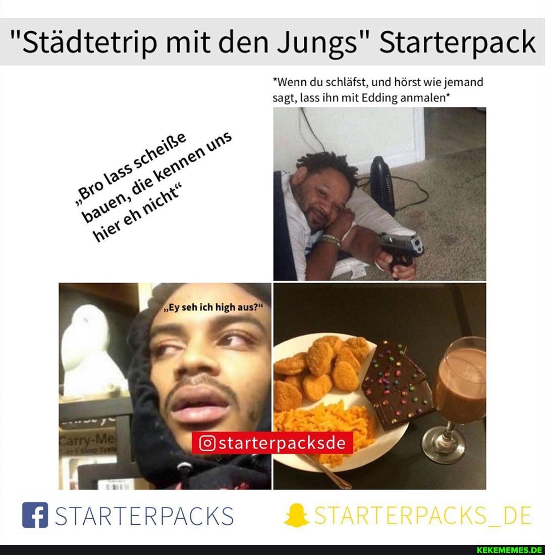 "Städtetrip STARTER mit den Jungs" Starterpack *Wenn du schläfst, und ...