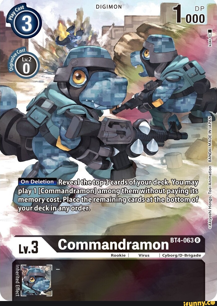 DIGIMON On Deletion of your deck. You may Teal Animation play 1 ...