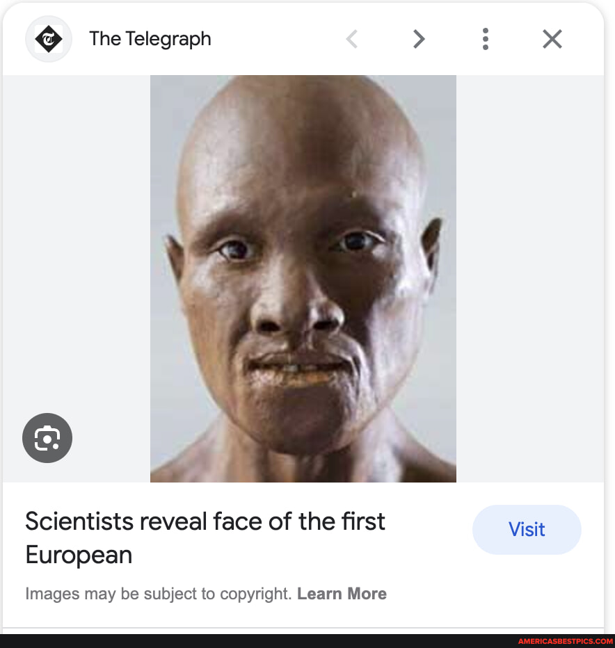 The Telegraph > Scientists reveal face of the first European Visit ...