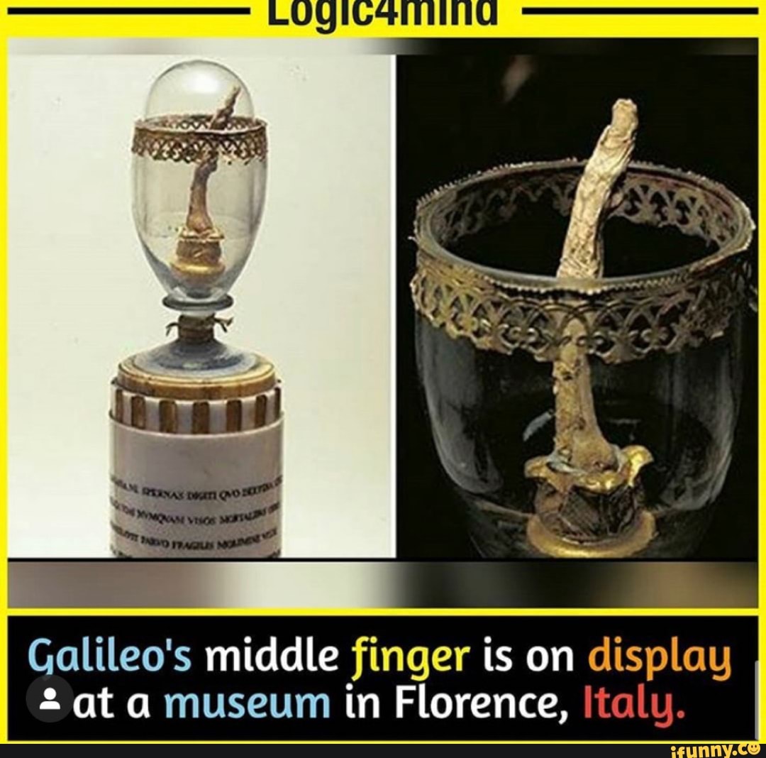 Galileo's middle finger is on display 2 at a museum in Florence, !taly ...