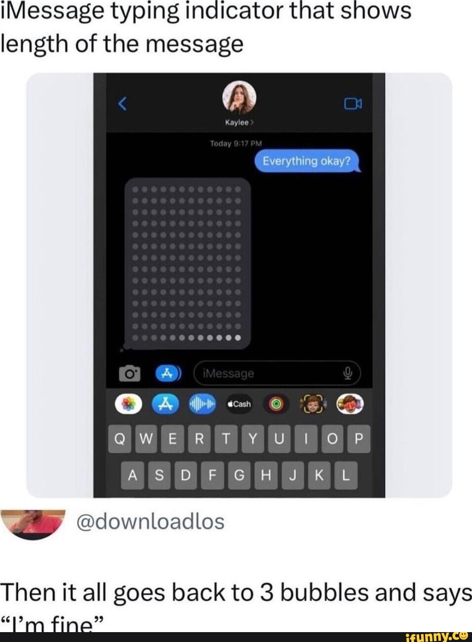 IMessage typing indicator that shows length of the message Everything ...